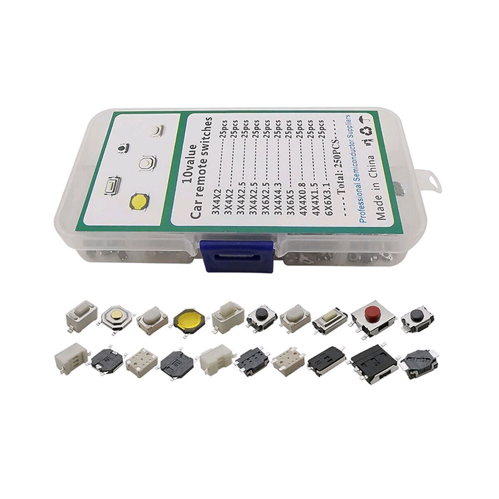 250pcs Car Micro Switches for Mini Remote Key Fob Push Button Repair ...