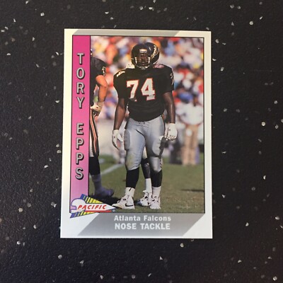 Tory Epps 1991 Pacific Football #10 NFL Atlanta Falcons Nose Tackle | eBay