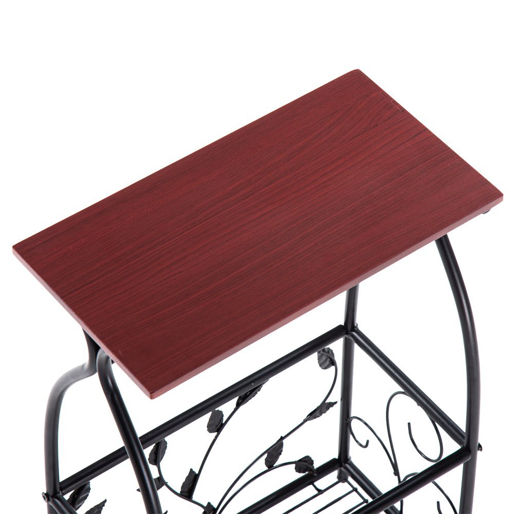 Decorative Bathroom Side Table w/ Toilet Paper Holder and Magazine ...