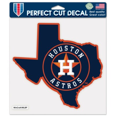 HOUSTON ASTROS STATE SHAPED 8"X8" COLOR DIE CUT DECAL BRAND NEW ...
