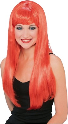 Rubies Ladies Red Blonde Hair Fashion Glamour Fancy Dress Party Wig Ppp ...