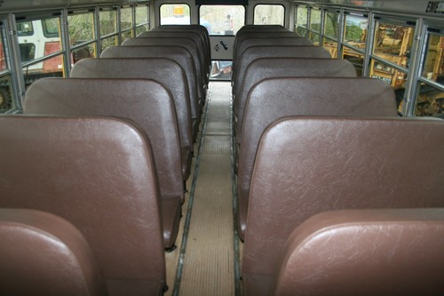 Replacement School Bus Seat w/ Mount & Cushions | eBay