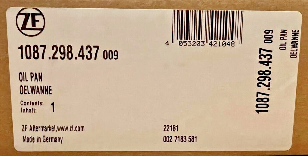 Genuine ZF 8 Speed 8hp45 50 70 90 Automatic Gearbox Oil Pan Filter ...