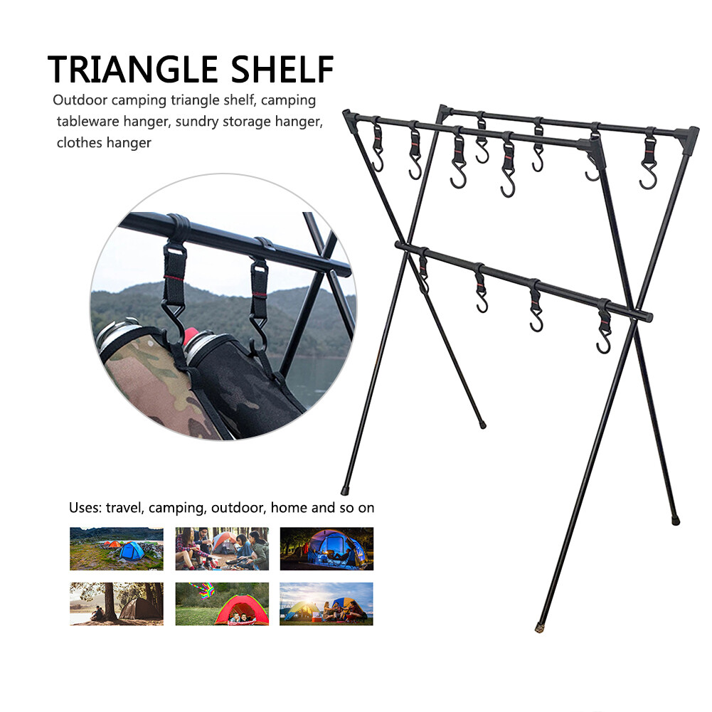 Aluminum Alloy Hanging Racks Outdoor Camping Picnic BBQ Triangle ...