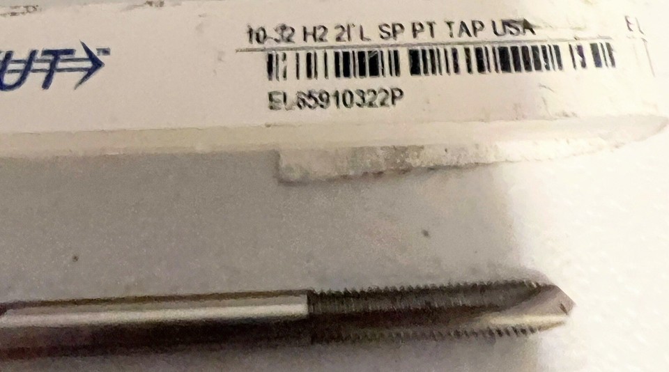 Rapidkut 10-32 UNF HSS Straight Flute Tap - H2 Two Flute - RH Tap SP PT ...