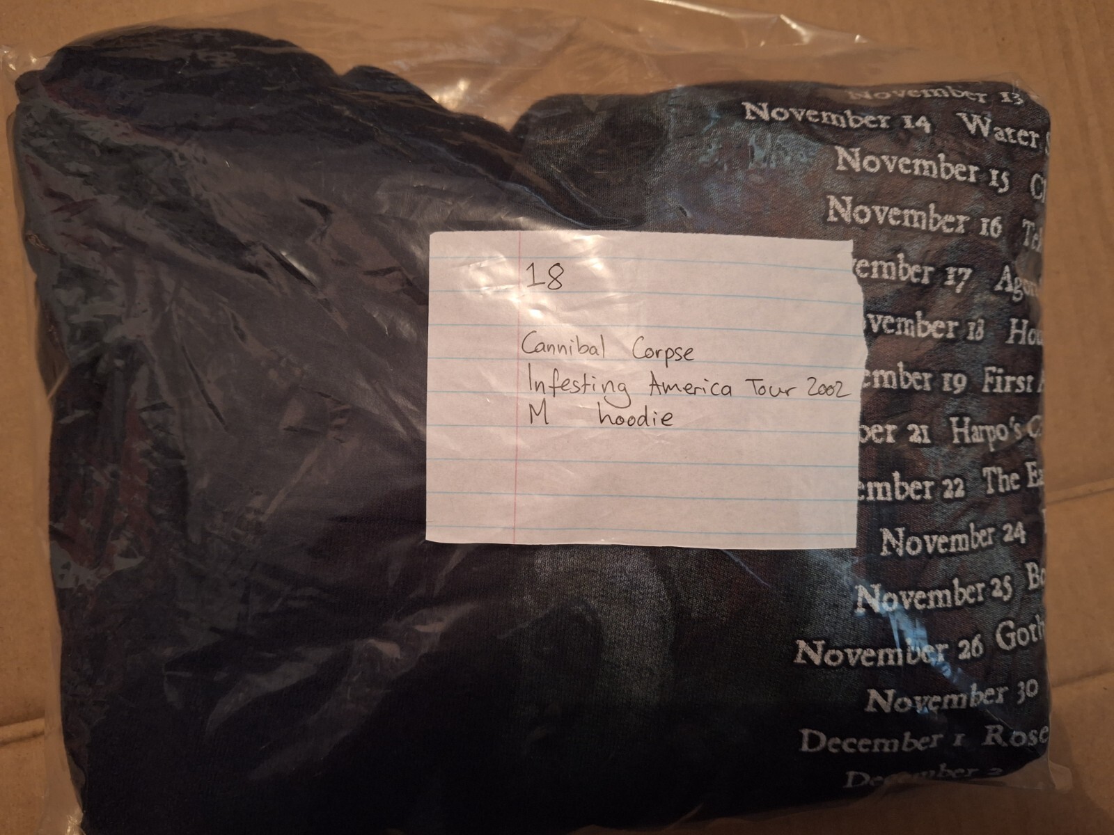 #18 Vintage CANNIBAL CORPSE Worm Infested Tour 2002 h… - Gem