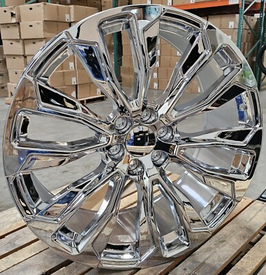 (4)22" GMC Replica Wheels Chrome Rims Yukon Sierra Chevy Tahoe LTZ ...