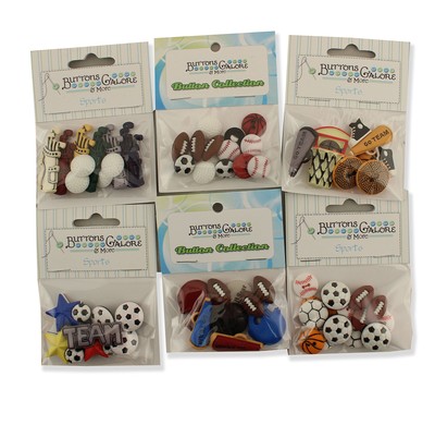 Buttons Galore Sports Button Theme Packs-Set of 6 | eBay