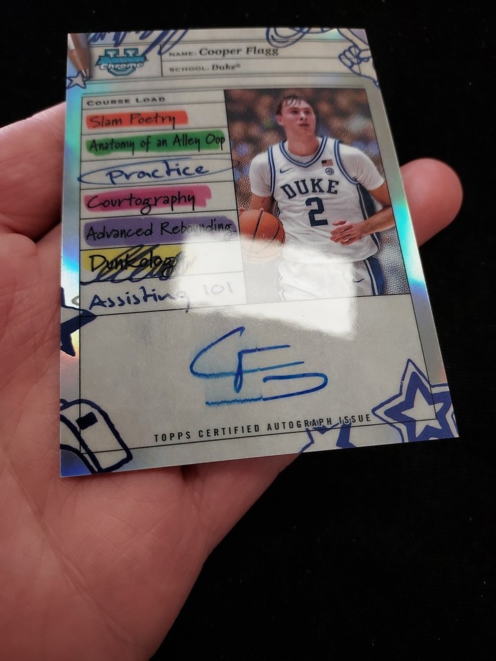 2024-25 Cooper Flagg Bowman Chrome U Course Load On Card Auto #CLA-CF ...