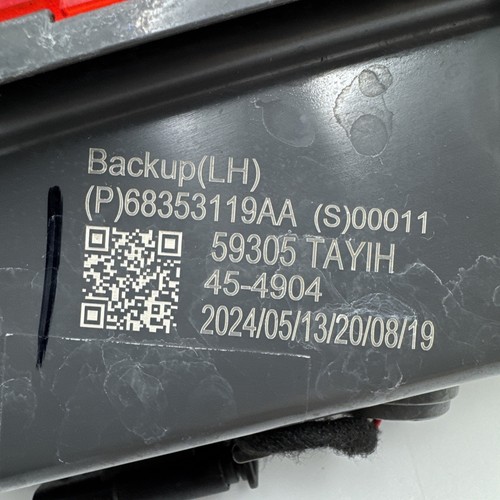 2022 2023 2024 JEEP WAGONEER REAR LEFT BUMPER REFLECTOR LIGHT LAMP ...