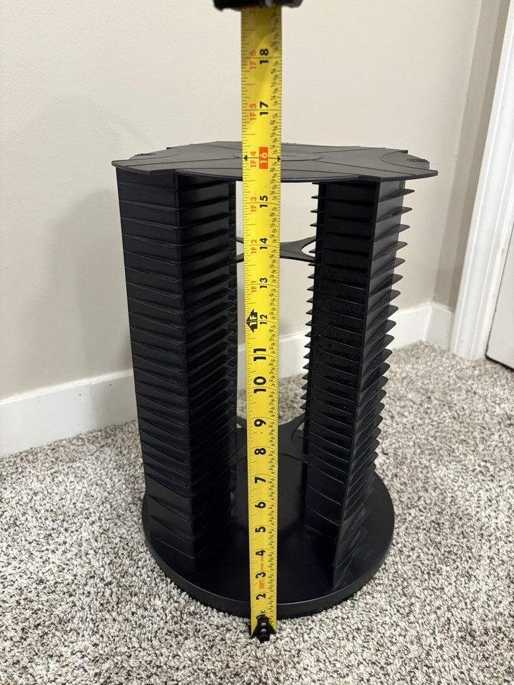 Fellowes 112 CD Rotating Carousel Media Storage Display Tower Rack ...