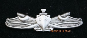 XL US NAVY SURFACE WARFARE ENLISTED BADGE LARGE PIN USS US COAST GUARD ...