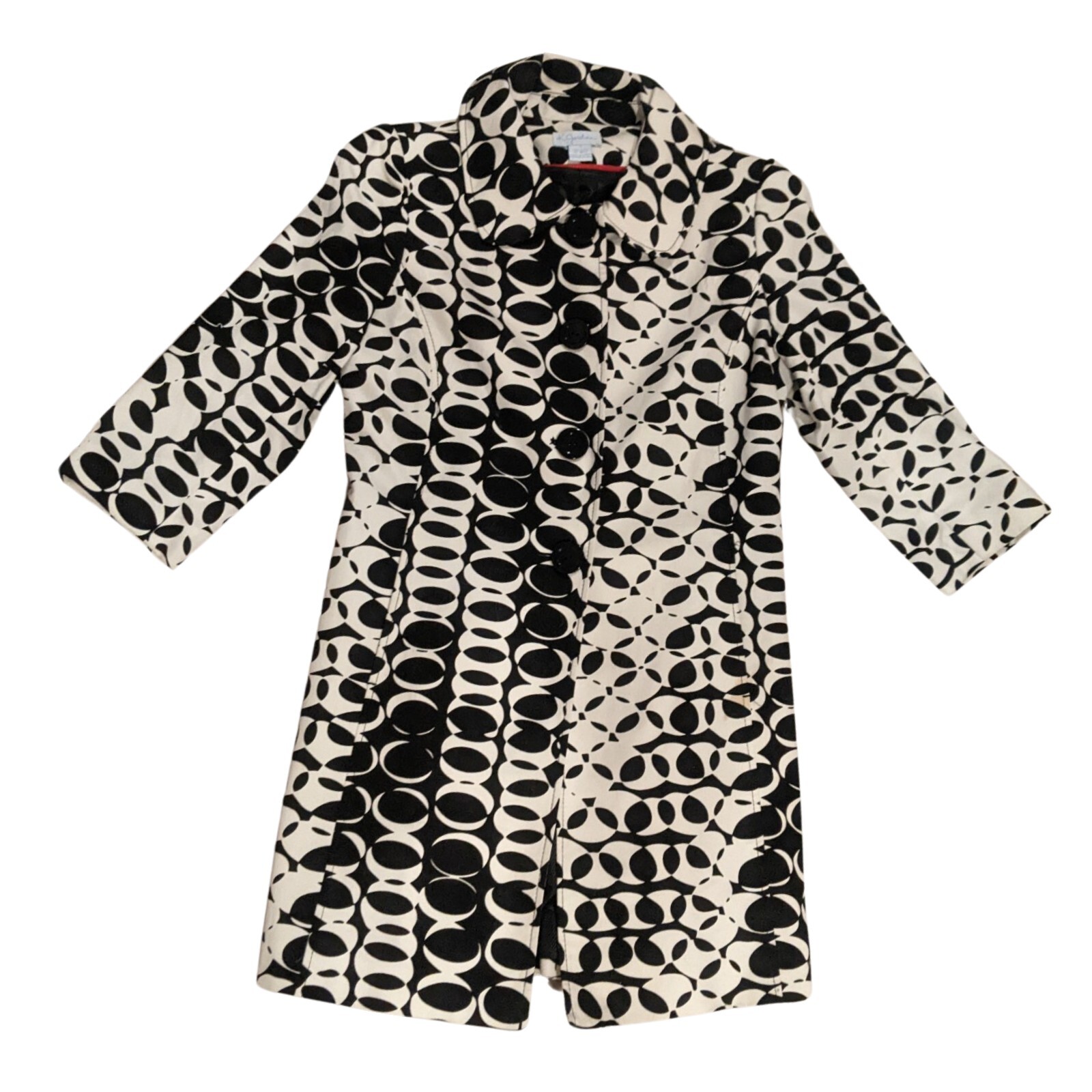 K. Jordan Mod Jacket - Black and White Graphic - Size… - Gem