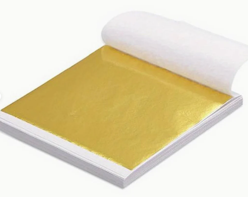 DUTCH METAL LOOSE LEAF YELLOW GOLD BY GARRICK & CO. 120 SHEETS. 5 ...