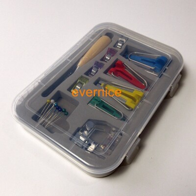 Binder Binding Snap On Foot Bias Tape Maker Awl Pin Clips Set For ...