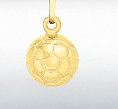 9ct Gold Football Charm 14x8mm | eBay UK