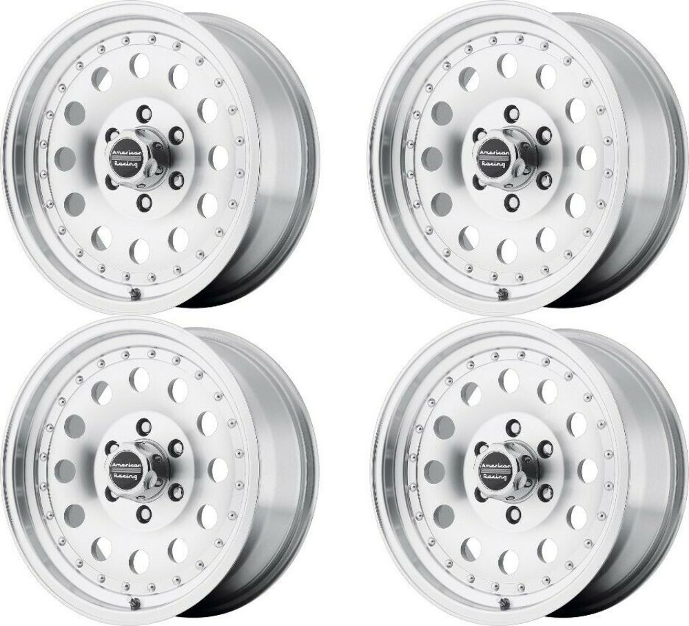 Set 4 American Racing AR62 Outlaw II 15x7 5x4.5 Machined Wheels 15 ...