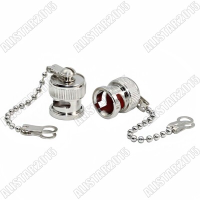 10pcs Protective Cover Dust Cap For BNC Female Connector Chain Without ...