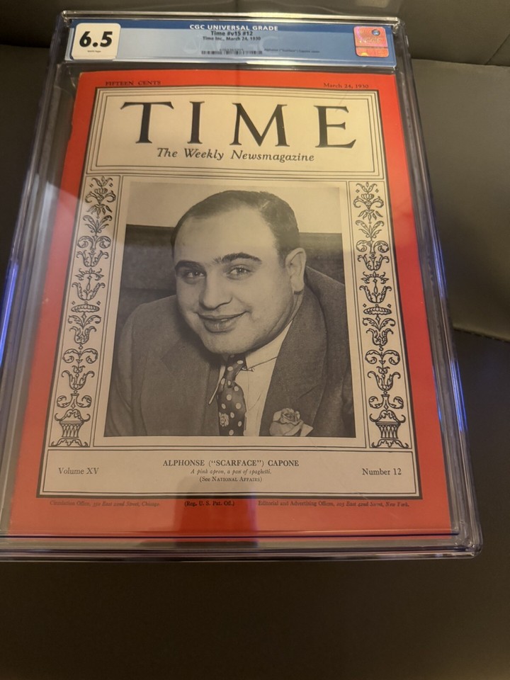 Time magazine. Scarface. Al Capone March 24 1930 CGC. 6.5. Grade | eBay