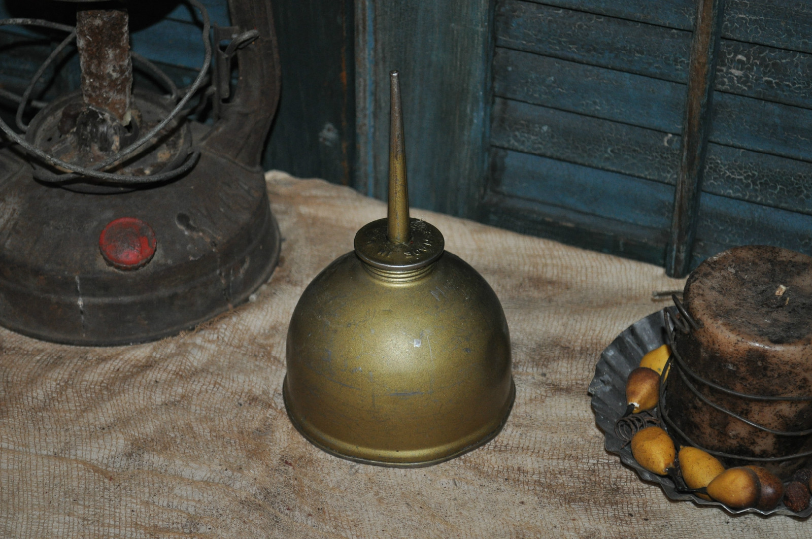 Large Vintage Brass Oil Can Country Primitive Decor Collectable | eBay