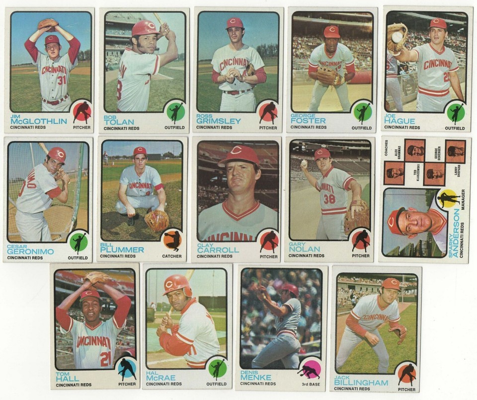 1973 Topps CINCINNATI REDS baseball 29 card team set JOHNNY BENCH Pete ...