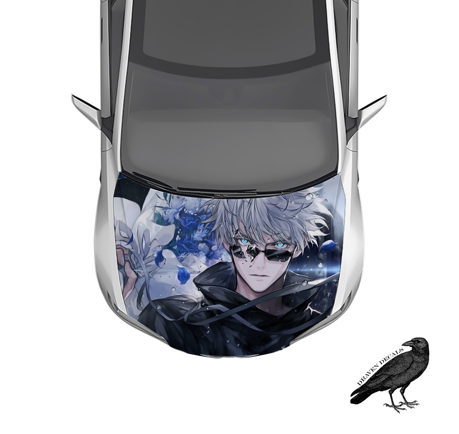 Gojo Satoru JJK 06 Anime Hood Wrap Weatherproof Vinyl Car Decal 50" X ...