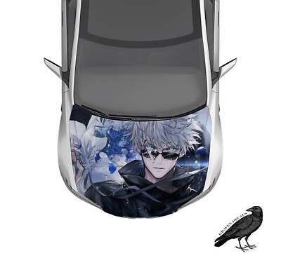 Gojo Satoru JJK 06 Anime Hood Wrap Weatherproof Vinyl Car Decal 50" X ...