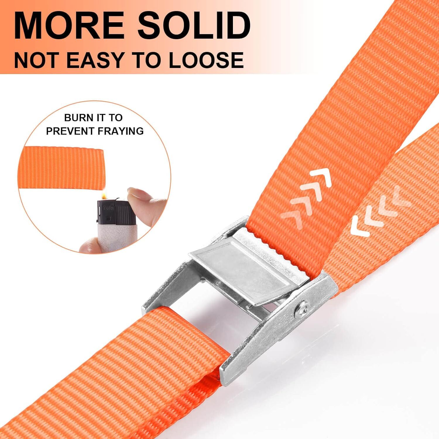 Ratchet Tie Down Strap Cam Buckle Heavy Duty 2/4Pack 5M Cargo Lashing ...