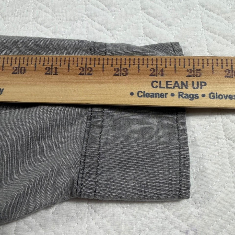 Levis Standard Mens Chambray Gray Long Sleeve Pearl Snap Western Cowboy ...