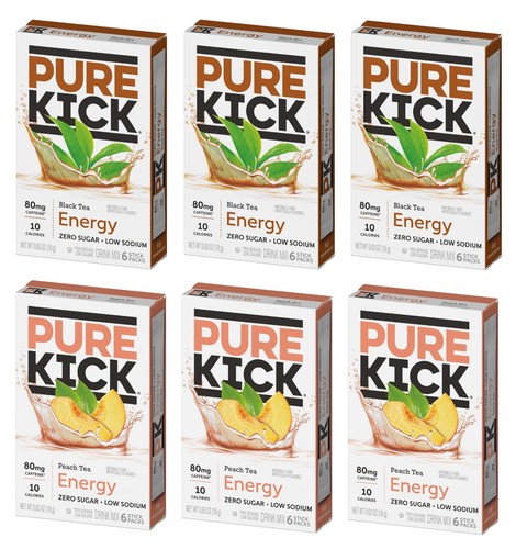 Pure Kick Energy Variety Pack - Pack of 6-3 of Each | eBay