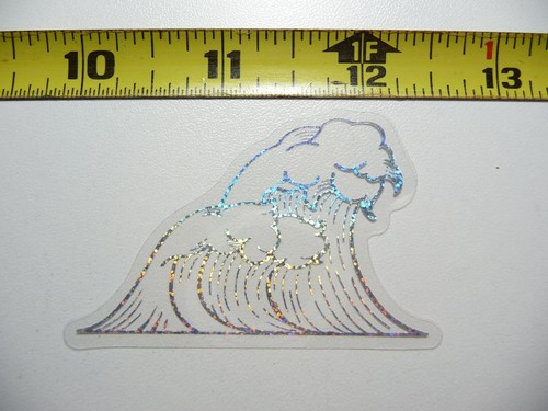 HOLOGRAPHIC HUGE WAVES STICKER DECAL OCEAN SEA LIFE SPARKLE | eBay