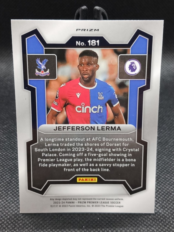 2023-24 Prizm Premier League Silver Refractor - Jefferson Lerma #181 ...