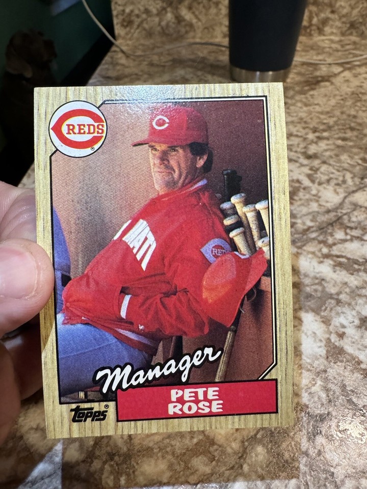 1987 Topps Pete Rose Cincinnati Reds #393 RARE ERROR Baseball Card | eBay