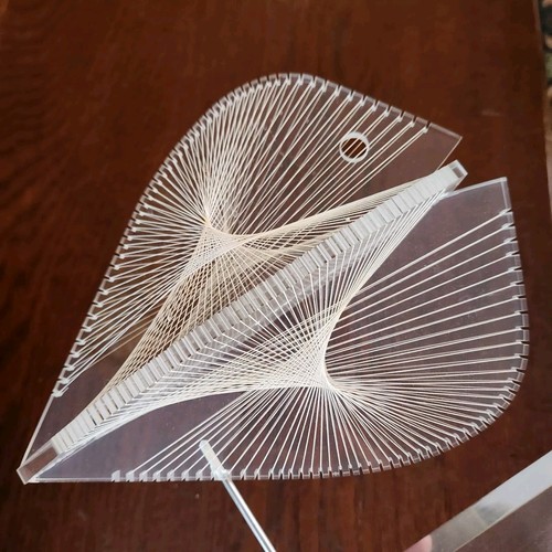 Ronald Fox Signed Lucite Acrylic String Art Sculpture Fish Modernist ...