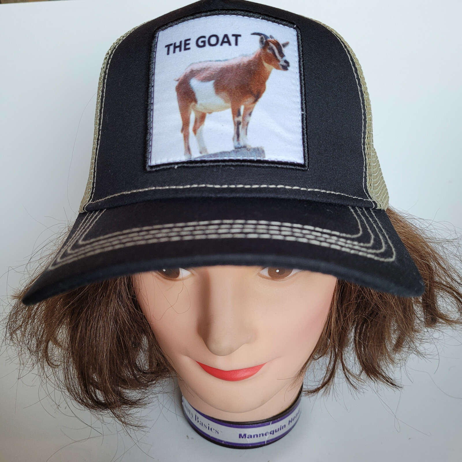THE GOAT Hat Trucker Baseball Cap Mesh Panel Adjustable One Size Snap ...