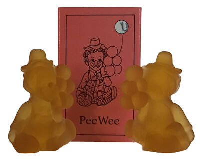 (1) Vintage Mosser Glass PeeWee Clown Letter “U" Amber Frost 1.625” In ...