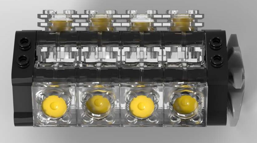 Lego V8 TRANSPARENT Engine (technic,piston,cylinder,block,motor,car ...