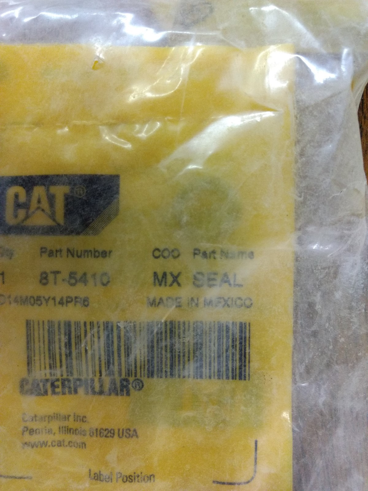 CATERPILLAR SEAL 8T5410 Cat 8T-5410 | eBay