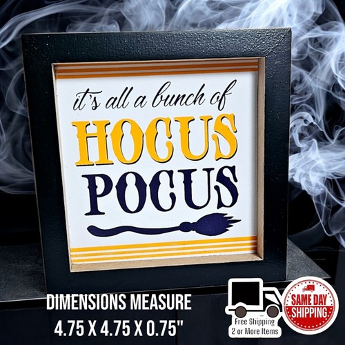 Halloween Hocus Pocus Sign Fall Bats Decor Jack-o-lantern | eBay