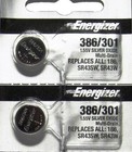 ENERGIZER 386/301 SR43SW SR43W (2 Piece) BATTERY NEW SEALED Authorize ...