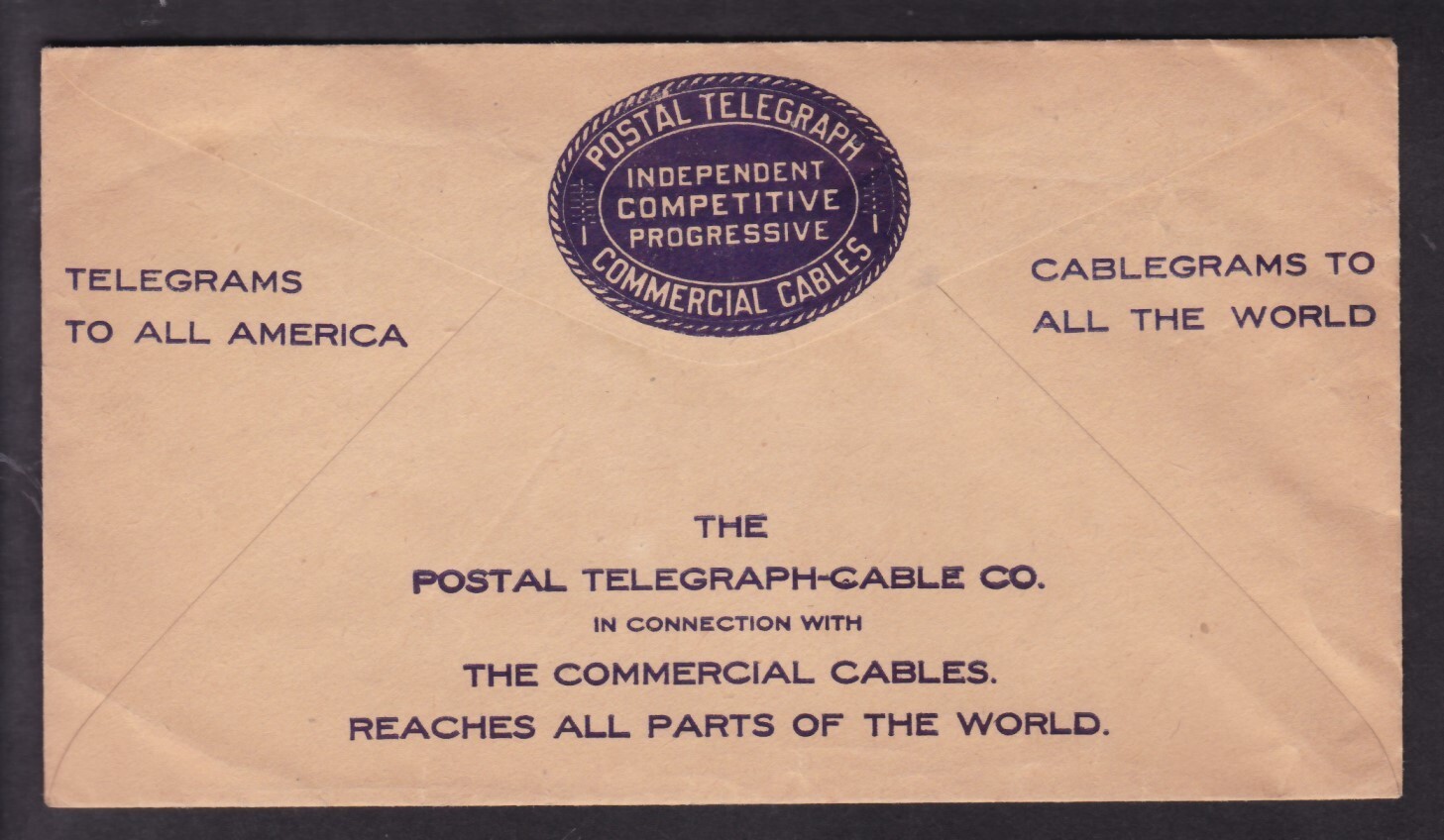 POSTAL TELEGRAPH COMMERCIAL CABLES, EXTENDS 2/3s AROUND THE EARTH | eBay