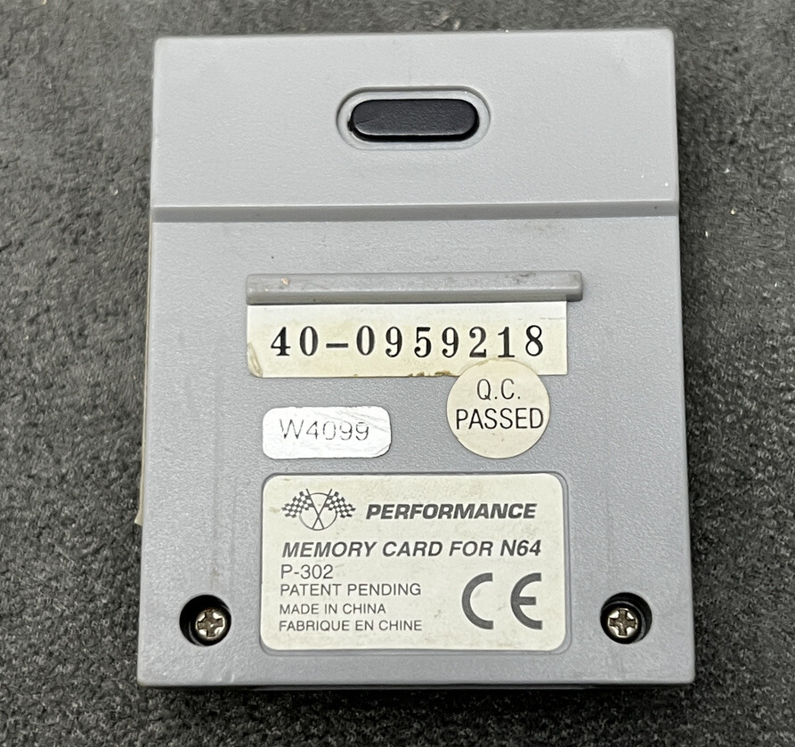 Nintendo 64 Memory Card Plus by Performance Controller P-302 (N64 ...