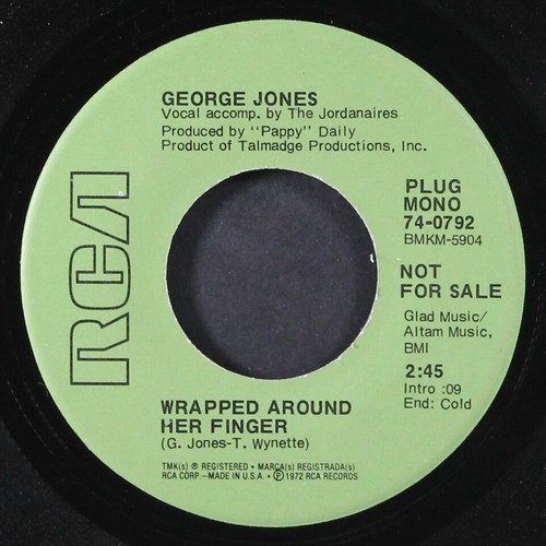 GEORGE JONES: wrapped around her finger / with half a heart RCA 7 ...
