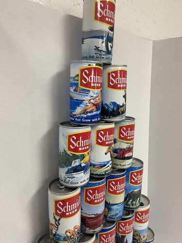 complete 21 can set 1970s schmidt beer scenic collectors empty cans ...