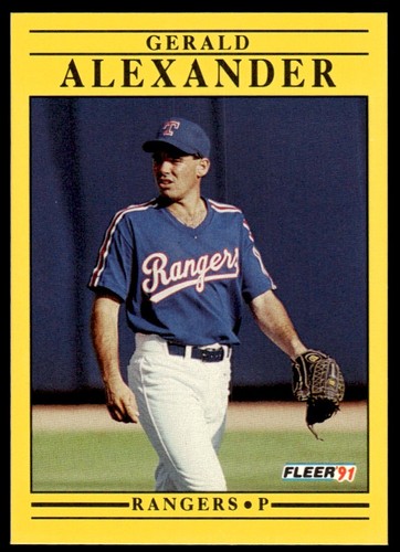 1991 Fleer Baseball Card Gerald Alexander Rookie Texas Rangers #278 | eBay