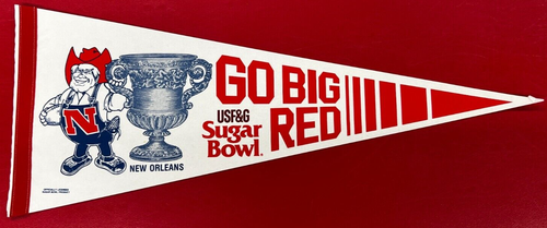 1980s USF&G Sugar Bowl Nebraska FULL SIZE Pennant NCAA "Big Red" New ...