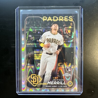 2024 Topps Chrome Update Jackson Merrill Rookie Debut Ray Wave ...