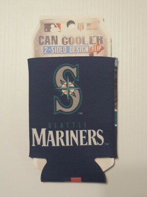 SEATTLE MARINERS KOOZIE CAN COOLER NEW DOUBLE SIDED FOLD FLAT | eBay