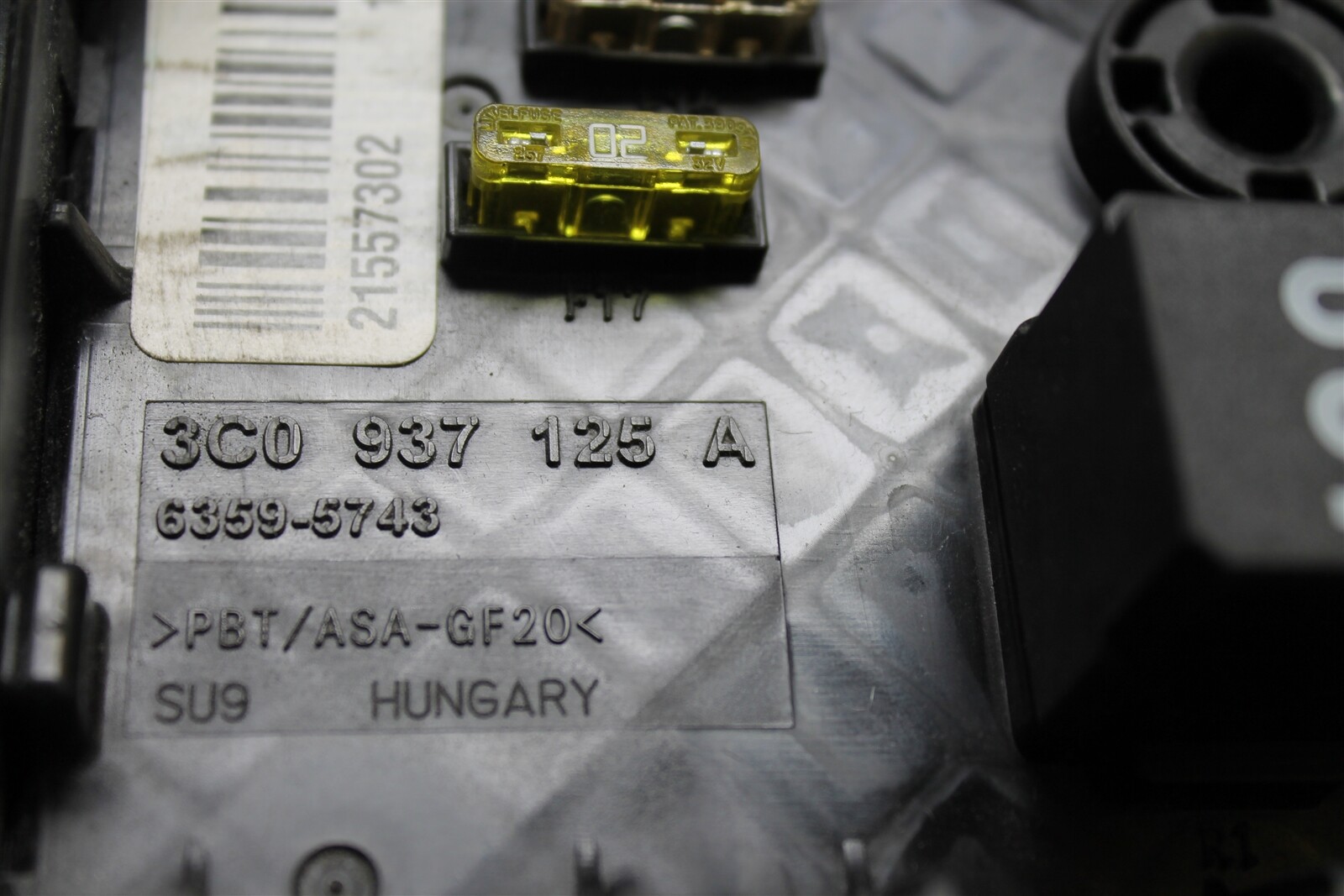 Volkswagen Audi Fuse Box Relay Junction Unit 3C0937125A 63595743 Module ...