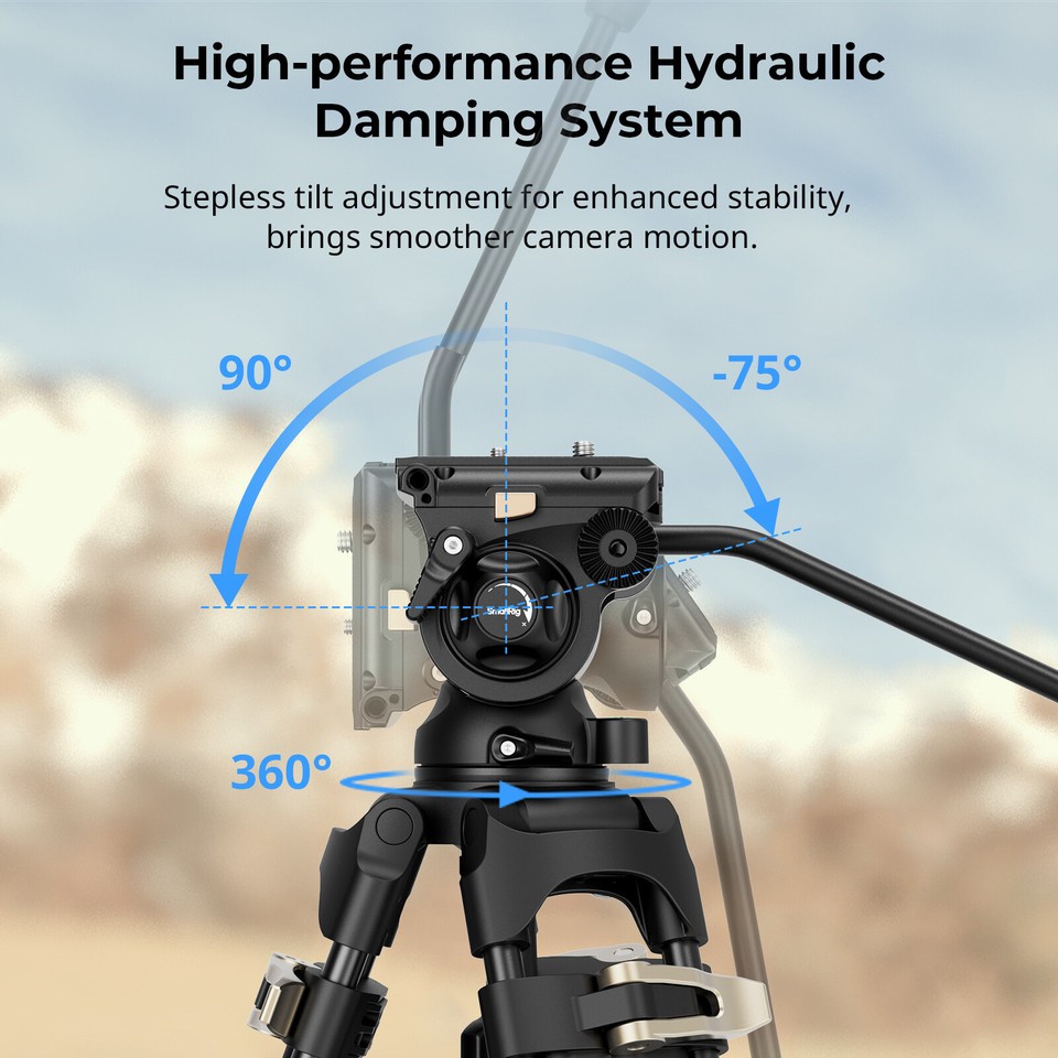 SmallRig 74" Heavy Duty Tripod Maxload. 13.2lb/6kg for DSLR Camera ...